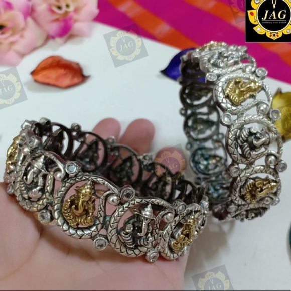 Boutique 9 | Jewelry | German Silver Ganesha Bangles With Swarovski ...